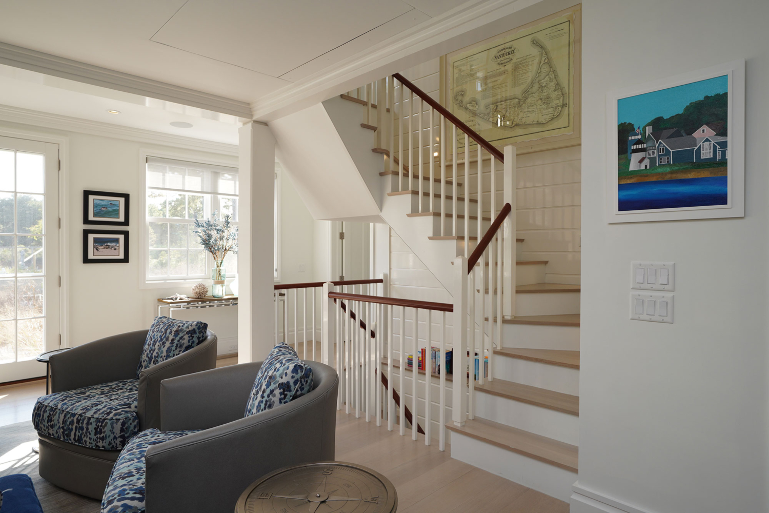 Stairs designed by Chip Webster Architecture based on Nantucket MA